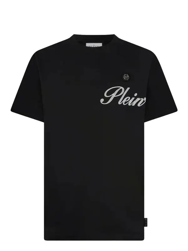Philipp Plein Round-neck Logo T-shirt - Black