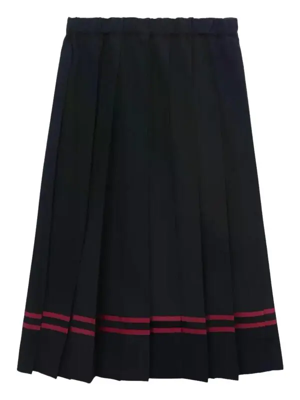 Comme Des Garçons Pleated Midi Skirt - Blue