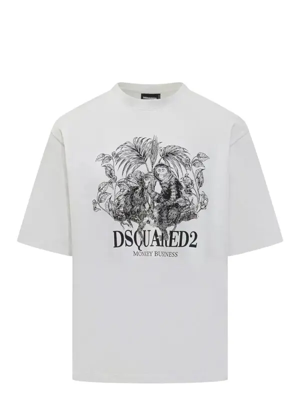 Dsquared2 Loose Fit Monkey T-shirt - White