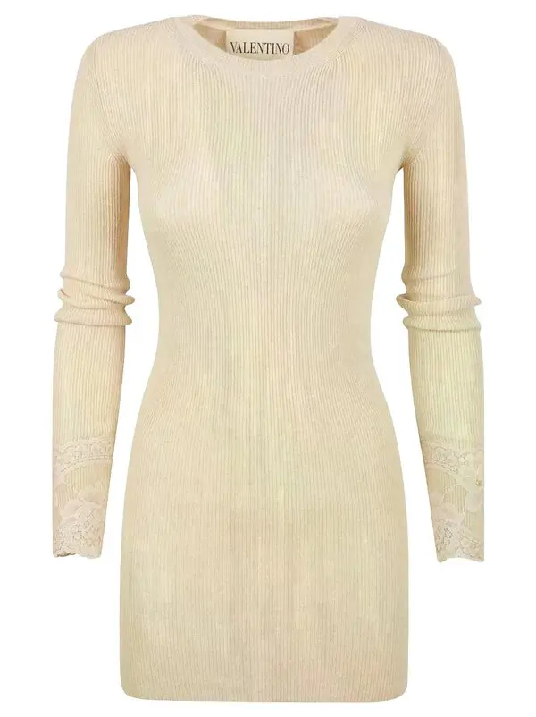 Valentino Garavani Long-sleeve Mini Dress - Neutrals