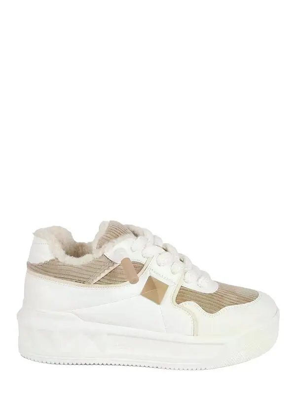 Valentino Garavani Rockstud Leather Sneakers - White