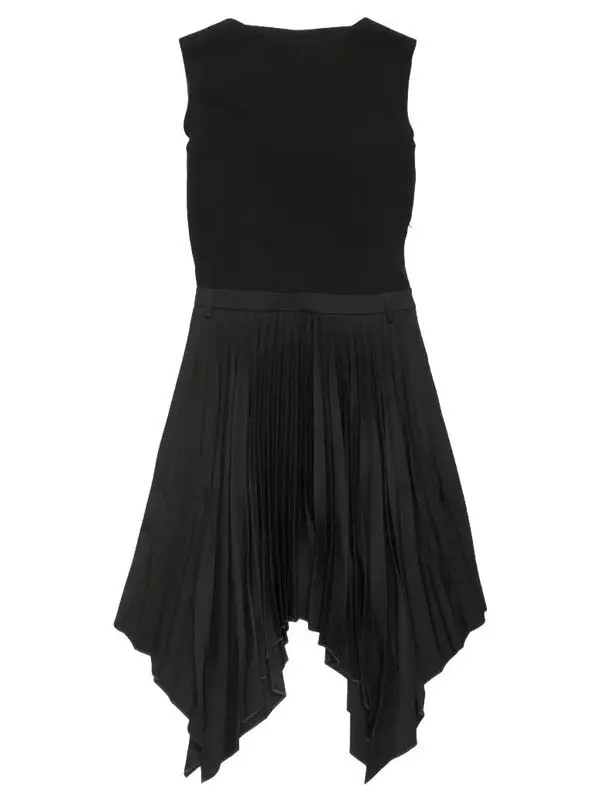 Acne Studios Pleated Asymmetrical-hem Midi Dress - Black