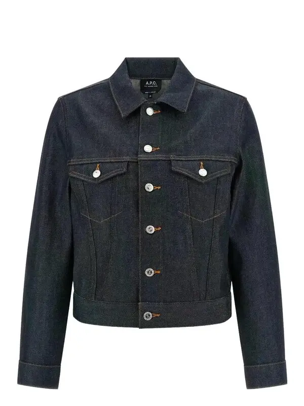 A.p.c. Dion Contrast-stitching Jacket - Blue