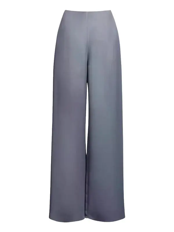 AZLEE Emory Satin Trousers - Grey