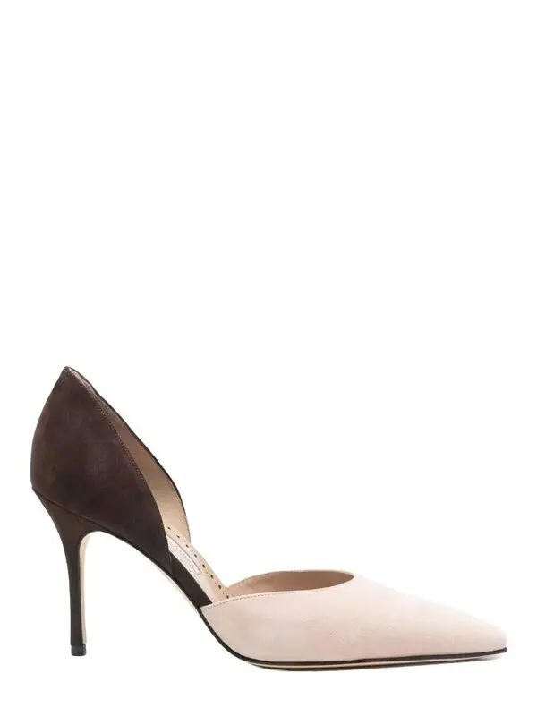 Manolo Blahnik Taylerbinu Point-toe Heeled Pumps - Neutrals
