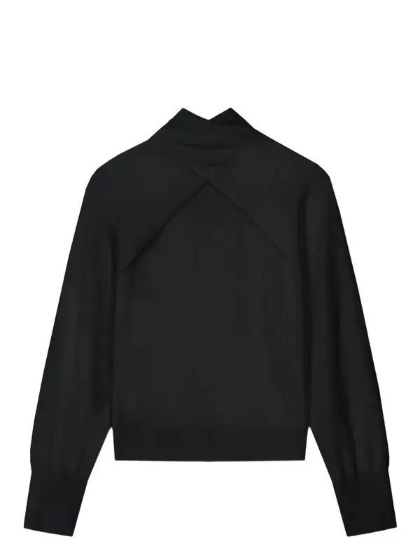 AERON Open Shoulder Roll-neck Knitwear - Black