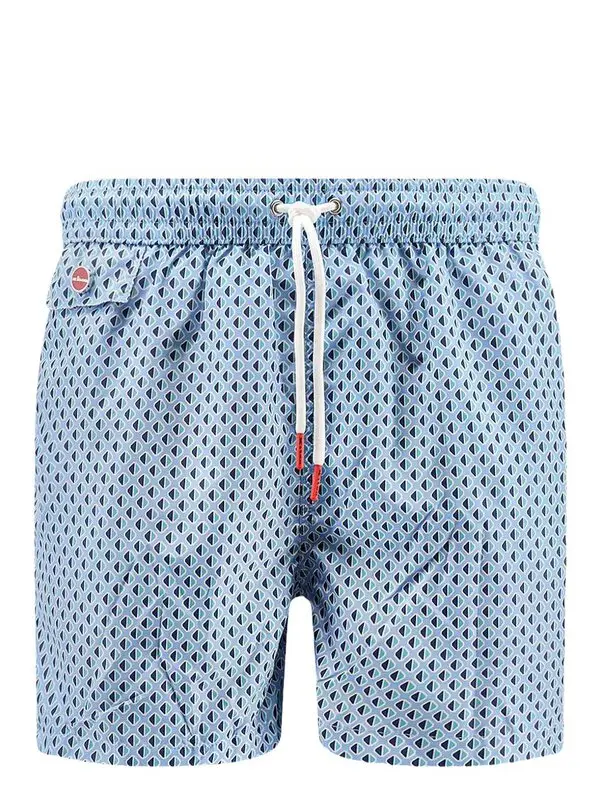 Kiton Patterned Beachwear - Blue