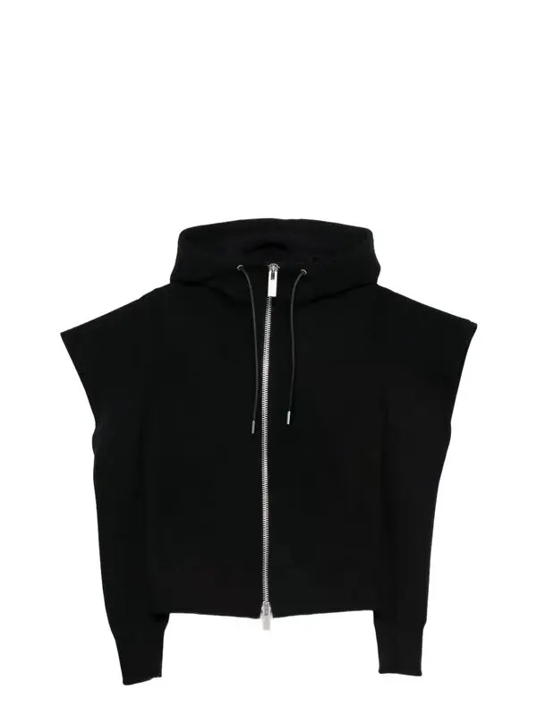 Sacai Hooded Zip Sweatshirt - Black