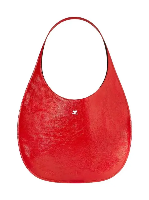 COURREGES Logo-plaque Tote Bag - Red