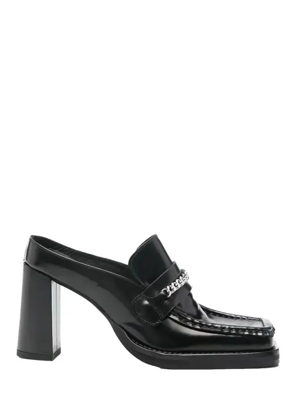 Martine Rose Square-toe Chain Mules - Black