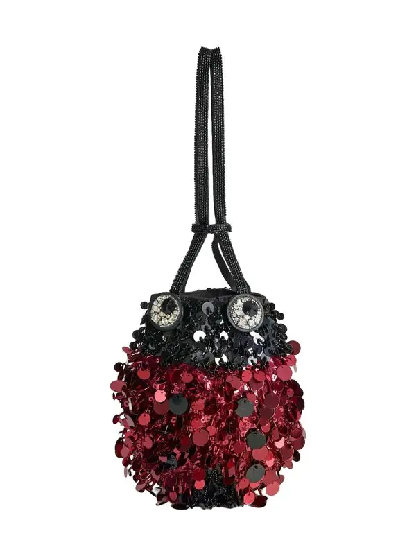 ANYA HINDMARCH Ladybird Sequin Bucket Bag - Red