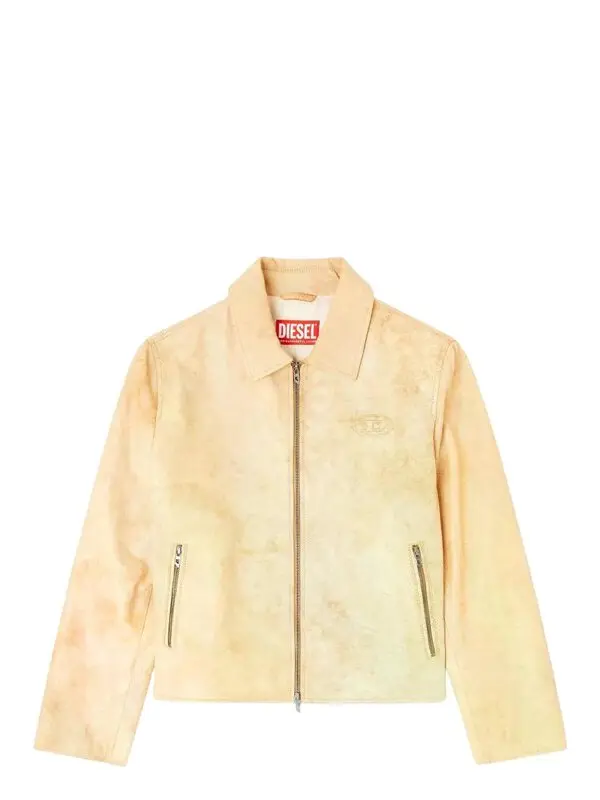 DIESEL® L-amar-a-fem-s1 Leather Jacket - Neutrals