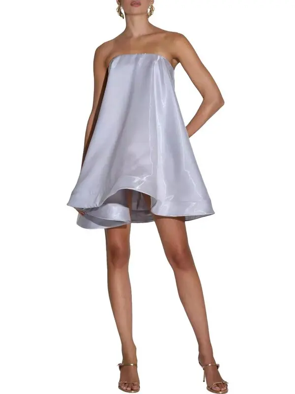 L'IDEE Strapless Mini Dress - Silver