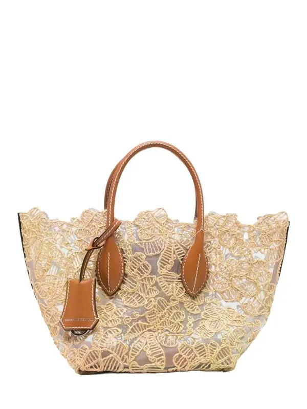Ermanno Scervino Floral-lace Tote Bag - Neutrals