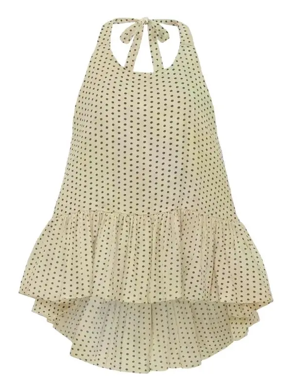 Azeeza Winston Polka-dot Top - Neutrals