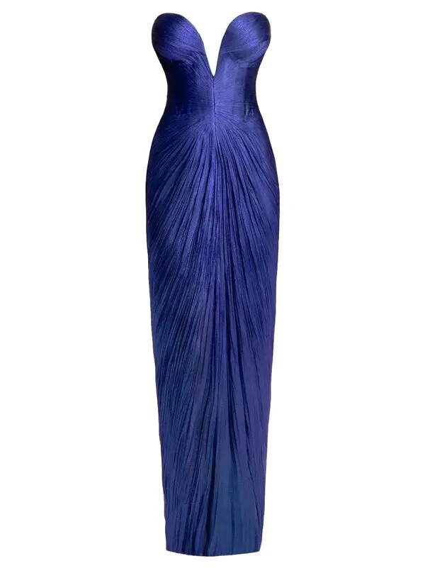 MARIA LUCIA HOHAN Alessandra Strapless Maxi Dress - Blue
