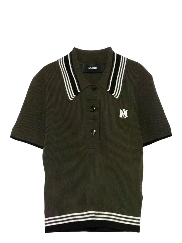 Amiri Logo-embroidered Polo Top - Green