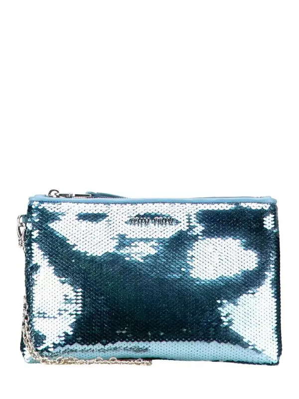 Miu Miu 2010-2015 Sequin Clutch Bag - Blue