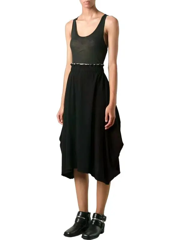 Comme Des Garçons Balloon Asymmetric Midi Skirt - Black