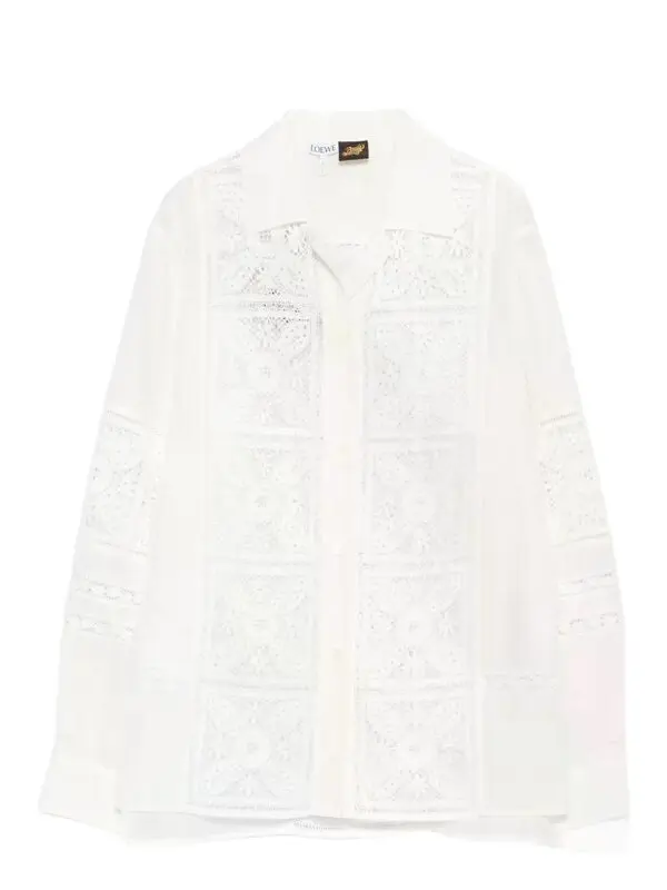 Loewe X Paula's Ibiza Lace-panel Shirt - White