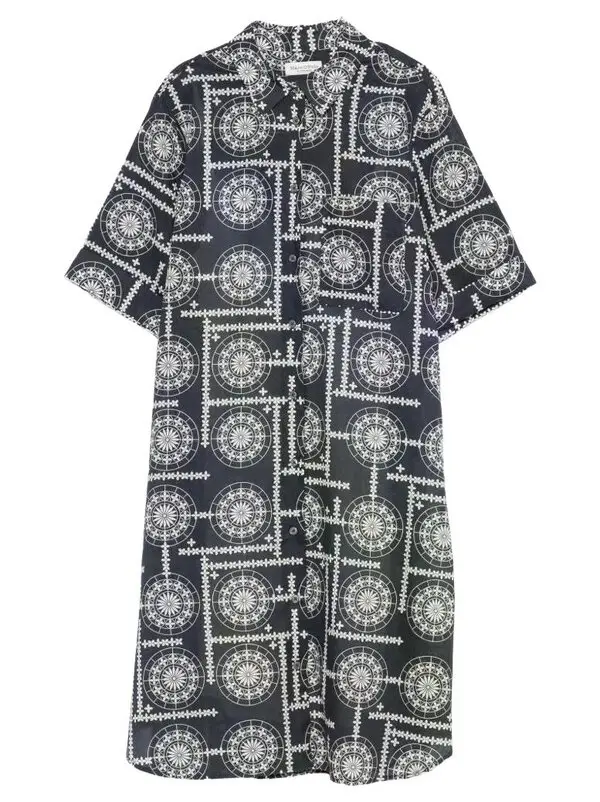 Marc O'polo Pocket Patterned Mini Dress - Blue