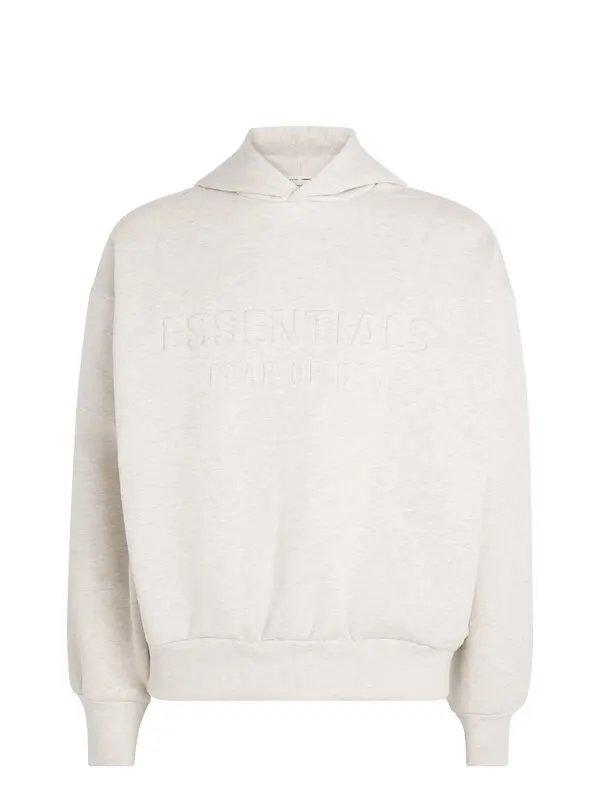 Fear Of God Cotton Logo Hoodie - Grey