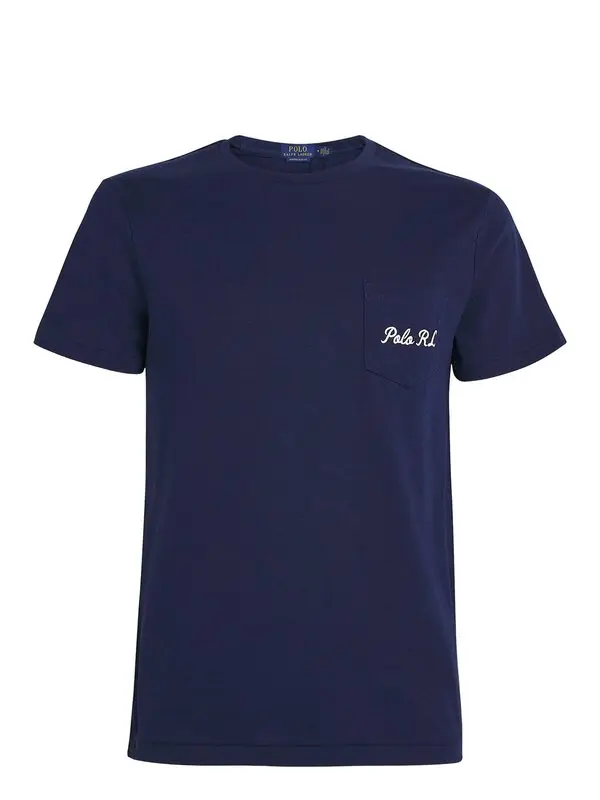 Polo Ralph Lauren Cotton Cursive Logo T-shirt - Navy