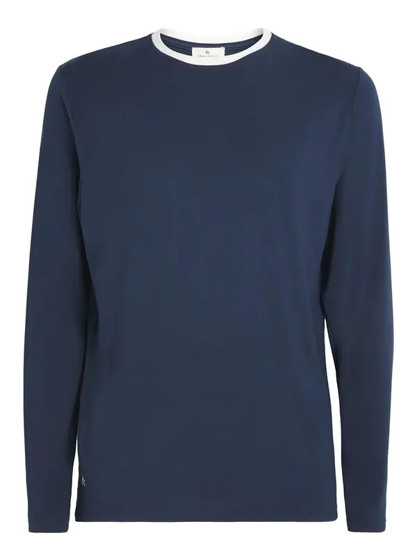 HOMEBODY Long-sleeve Lounge T-shirt - Navy