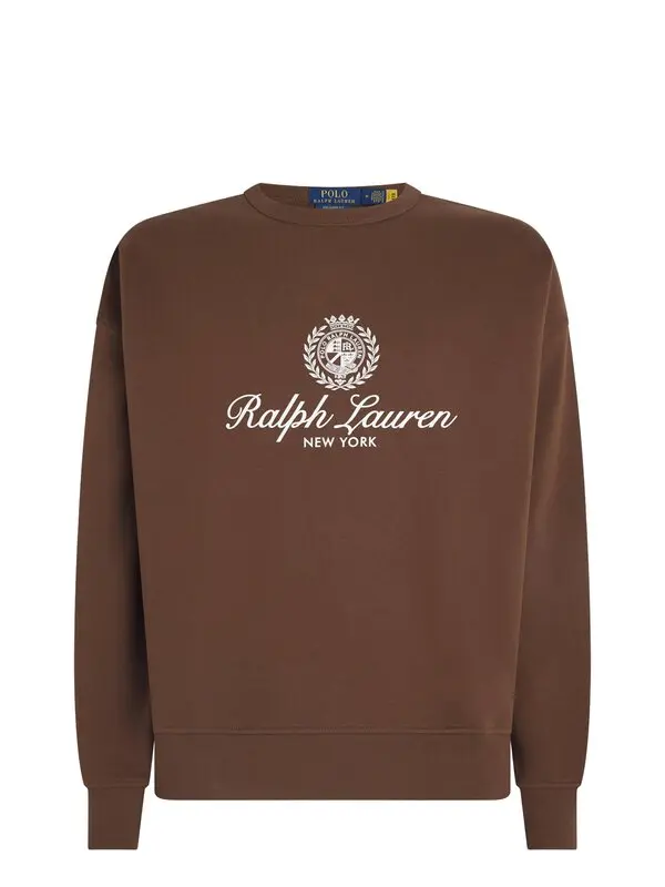 Polo Ralph Lauren Cotton-blend Logo Sweatshirt - Brown
