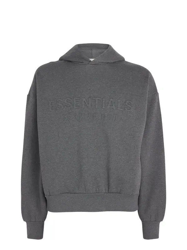 Fear Of God Cotton Logo Hoodie - Grey