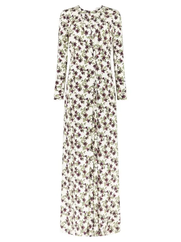 EMILIA WICKSTEAD Silverio Printed Silk Crepe De Chine Maxi Dress - Olive