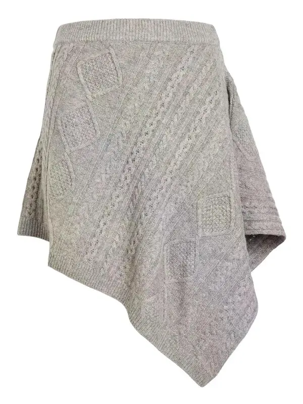 Staud Cable Knit Skirt - Grey