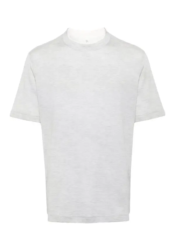 Brunello Cucinelli Layered Cotton T-shirt - Grey