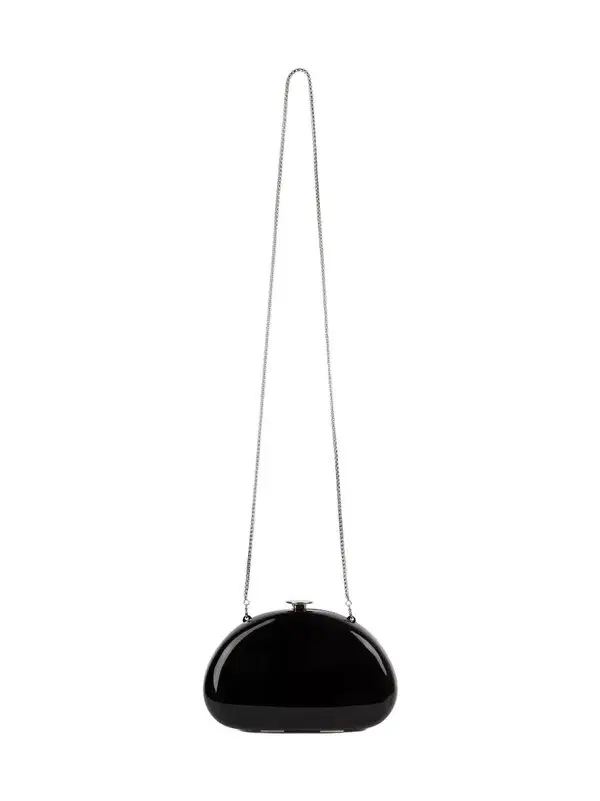 GEMY MAALOUF Clutch With Chain Strap - Black