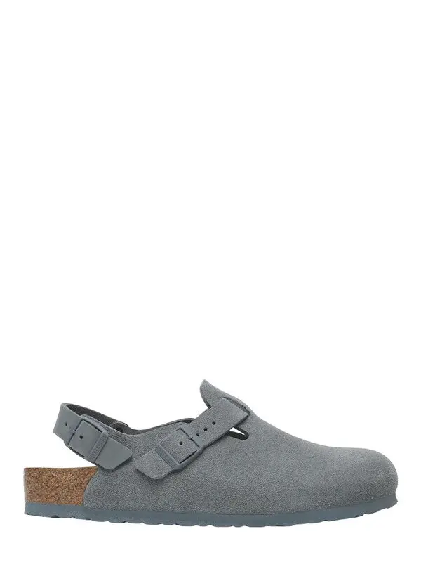 BIRKENSTOCK Tokio Suede Clogs - Basalt Grey