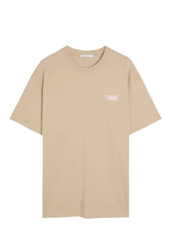 Givenchy Logo-appliquéd Cotton T-shirt - Beige