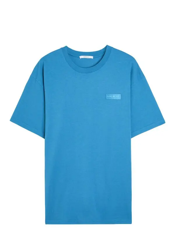 Givenchy Logo-appliquéd Cotton T-shirt - Blue