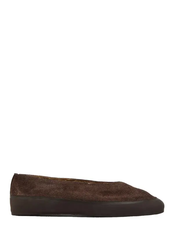 Le Monde Beryl Apres Ski Suede Ballet Flats - Brown