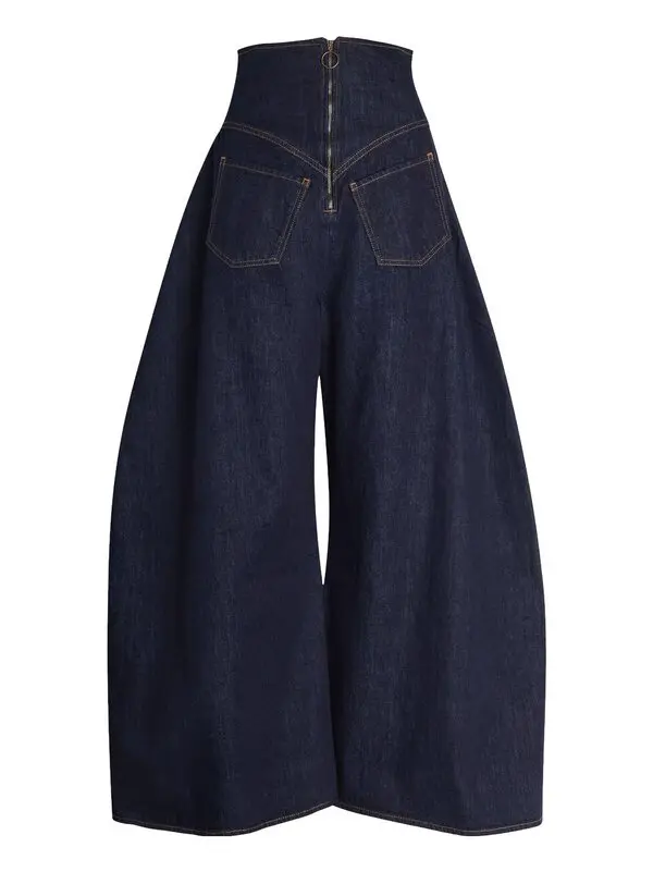 A.W.A.K.E. Mode High-rise Wide-leg Jeans - Indigo