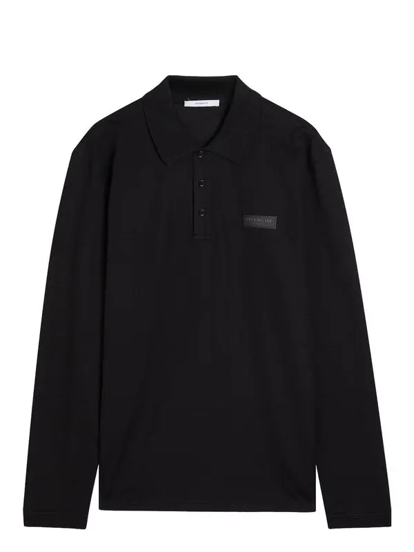 Givenchy Logo-appliquéd Piqué Cotton Polo Shirt - Black