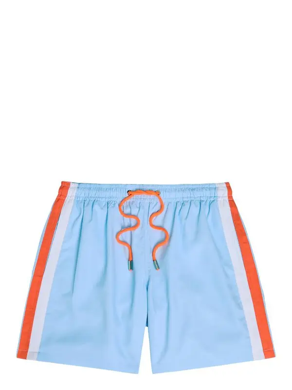 AN-Y1 Embroidered Swim Short - Light Blue