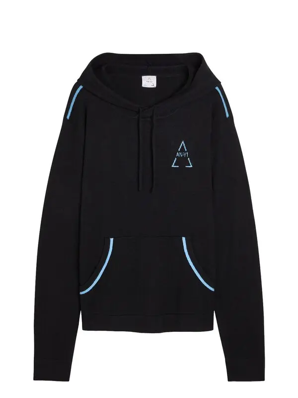 AN-Y1 Vita Hooded Cashmere Jumper - Black