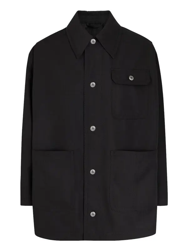 Ami Canvas Overshirt - Black