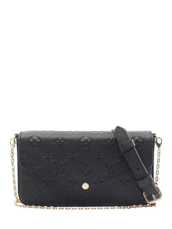 LOUIS VUITTON Monogram Empreinte Pochette Felicie Crossbody Bag - Black