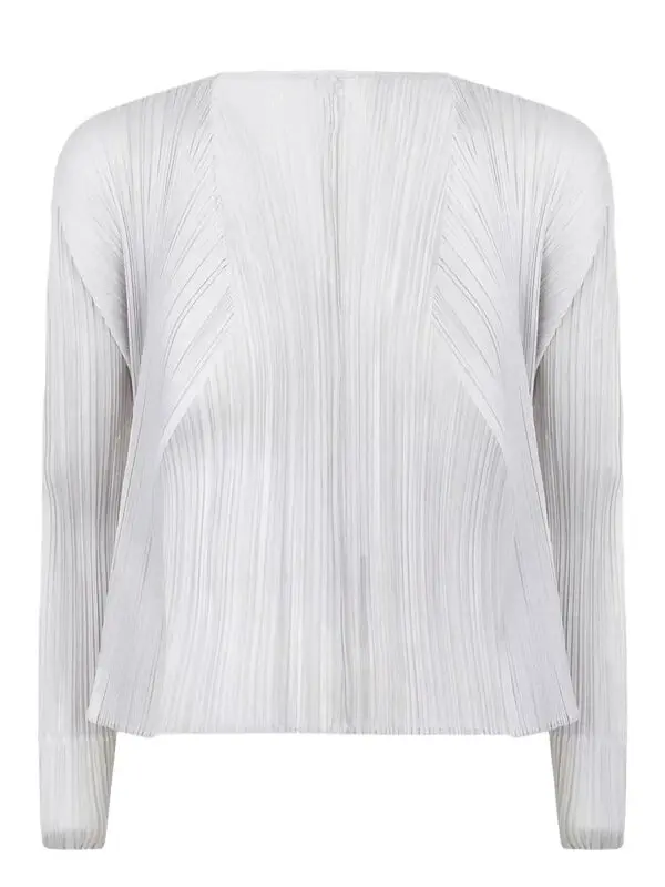Issey Miyake Basics Pleated Cardigan - White