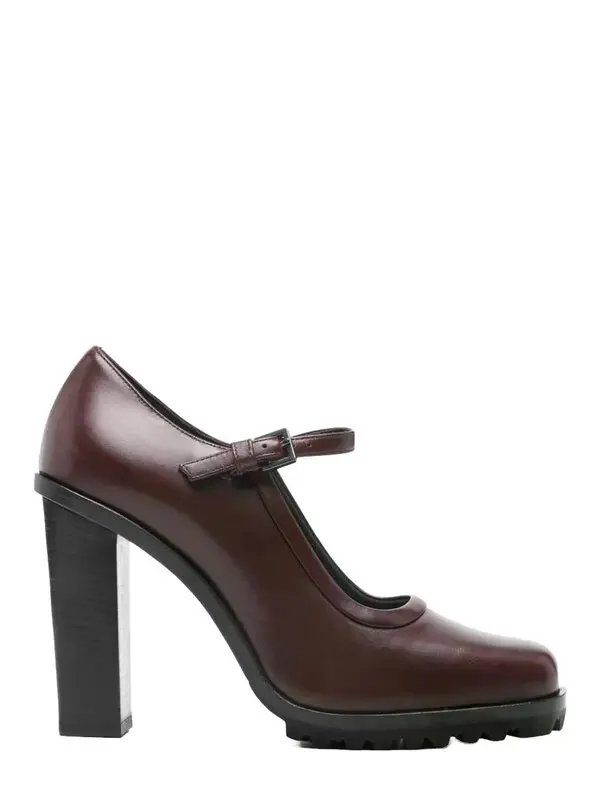 Max Mara Mary Buckle-strap Heeled Pumps - Red