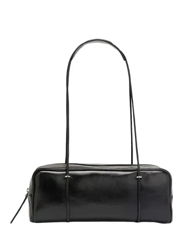 By Far Kimberly Leather Shoulder Bag - Black