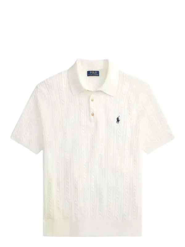 Polo Ralph Lauren Cable-knit Polo Shirt - White