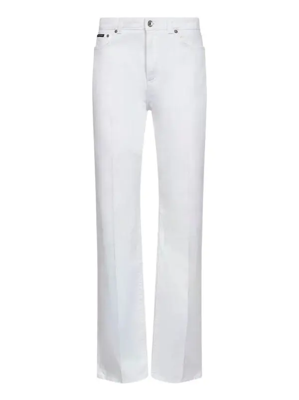 Dolce & Gabbana High-waisted Flared Jeans - White