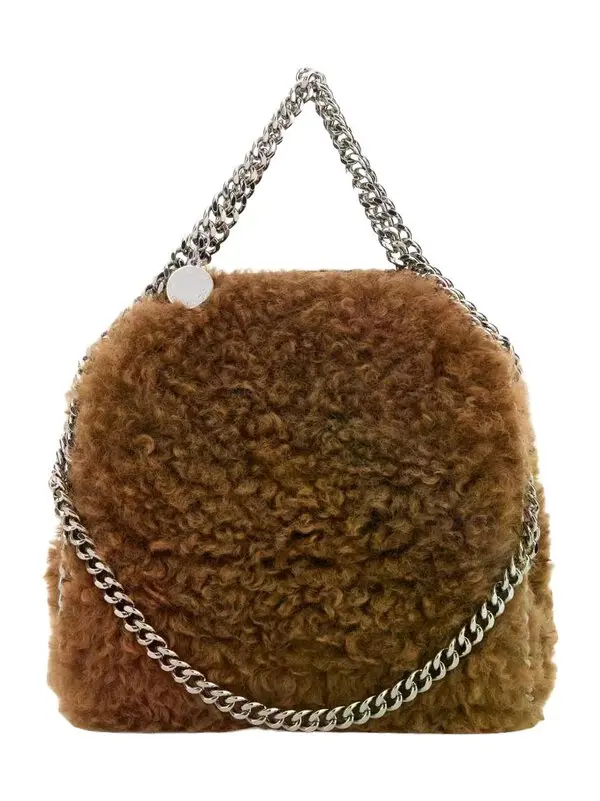 Stella McCartney Falabella Faux-shearling Handbag - Brown